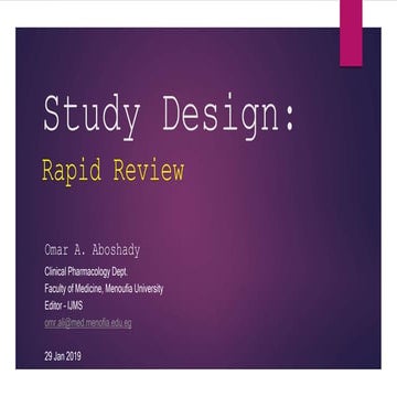 Study designs: Rapid review | PPTX