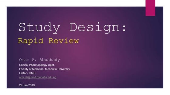 Study designs dr.wah