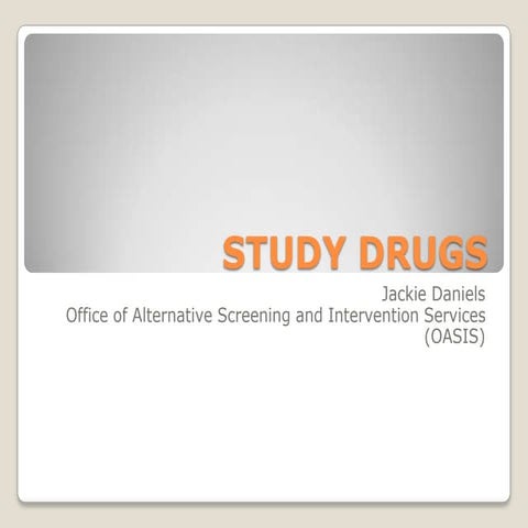 Study drugs | PPT