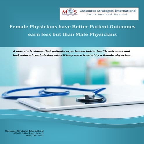 Female Physicians have Better Patient Outcomes earn less but than Male ...
