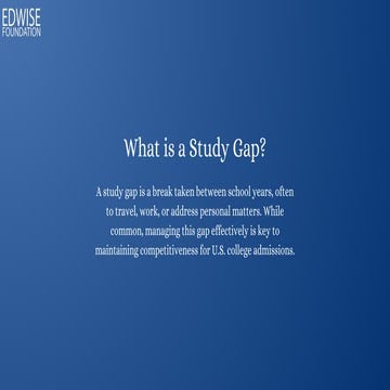 What is a gap year? | PPTX