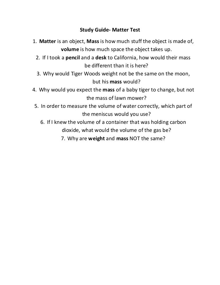 Study Guide Study Guide