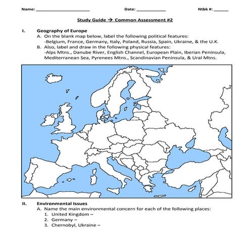 Geography of Europe Study guide | DOC