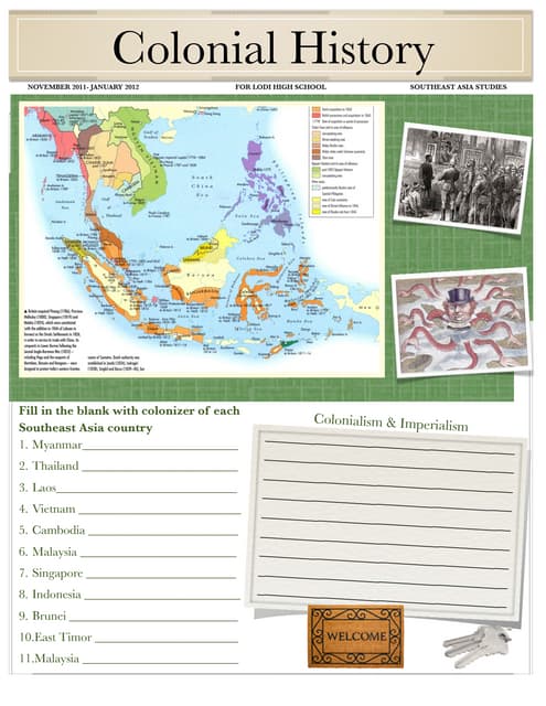 Study Guide Colonial History of SEA | PDF