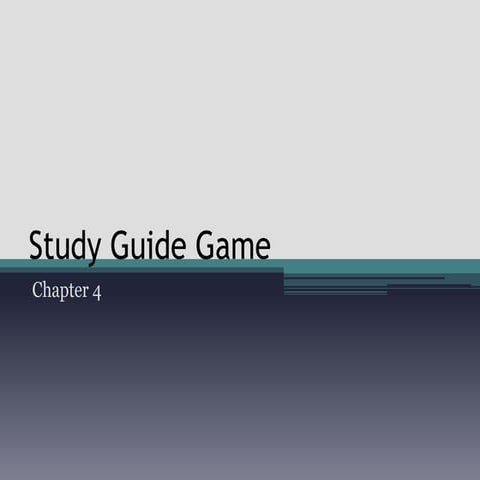 Study Guide Game | PPT