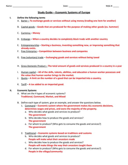 European Gov't Study Guide | PDF