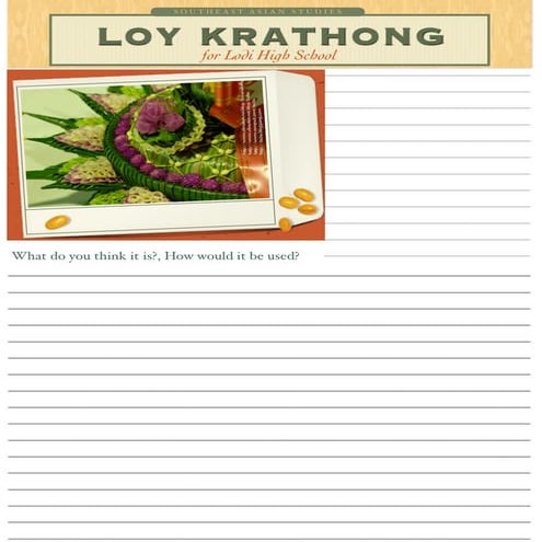 Study guide loy krathong | PDF | Asia Travel | Travel Locations