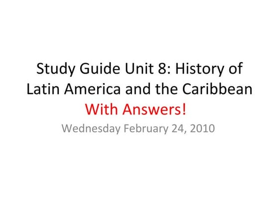 Latin America History vocabulary#2 | PPT