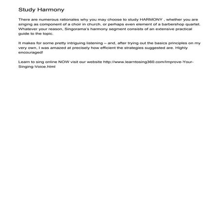 Study Harmony | PDF