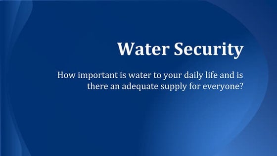 Water and food security | PDF