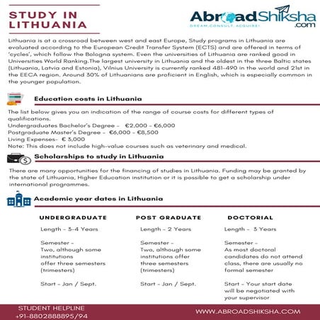 Study in lithuania | PDF