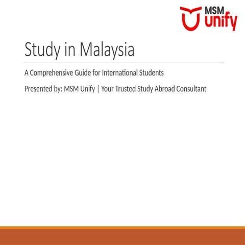 Why Study In Malaysia Top Benefits For International Students Pptx