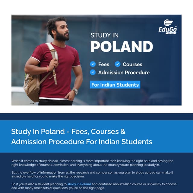 Study In Poland - Fees, Courses & Admission Procedure.pdf | College Planning | College Education