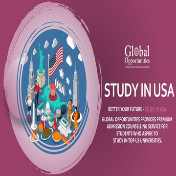 STUDY IN USA - Global Opportunities | PDF