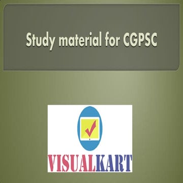 Study material for CGPSC | PDF