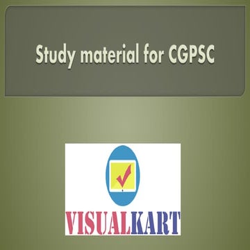 Study material for CGPSC | PPT
