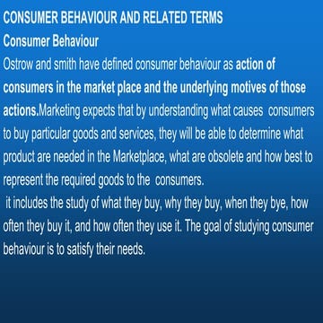 Consumer behavior lesson | PPT