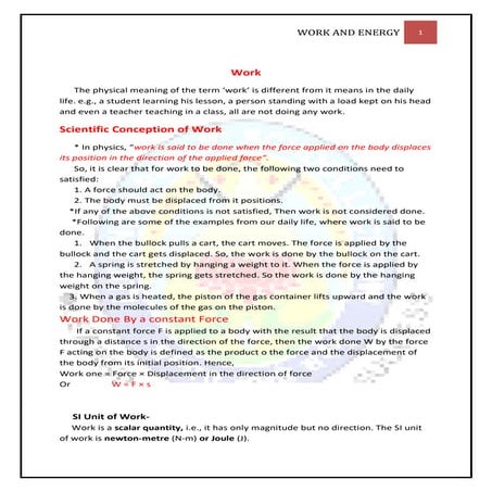 WORK POWER AND ENERGY | PPTX