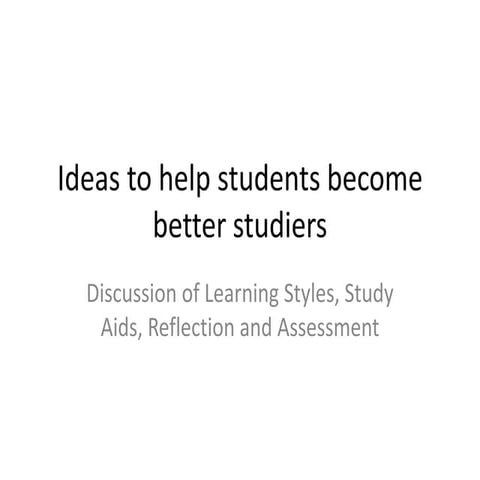 Study math presentation | PPTX | Educational Assessment | Education