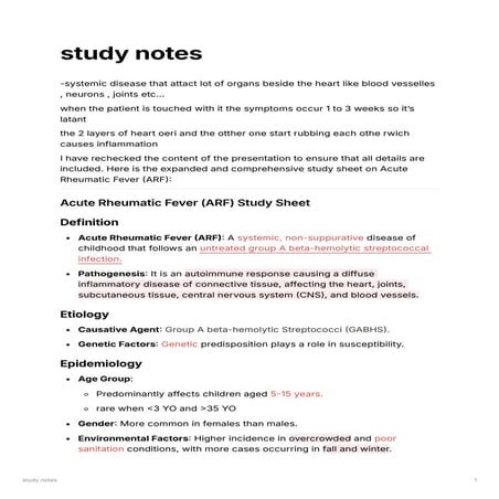 study notes lecture one cardiac diseases acute rheumatic fever.pdf