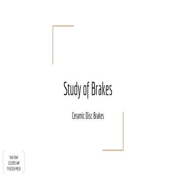 Study of brakes | PPTX