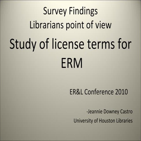 CORAL: Implementing an open source ERM | PPTX