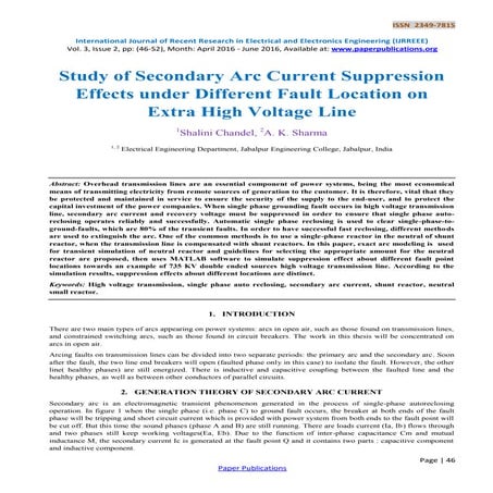 Study of Secondary Arc Current Suppression Effects under Different Fault Location on Extra High ...