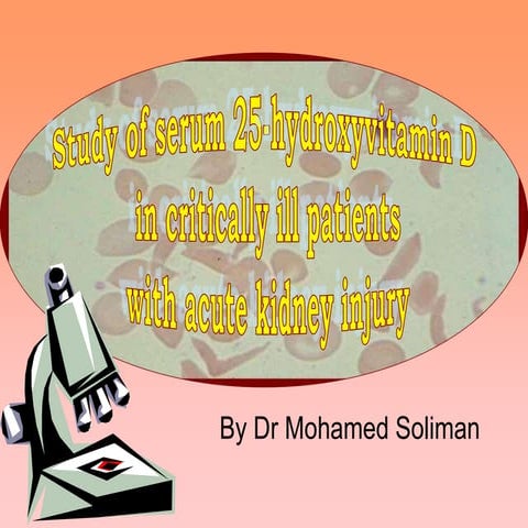 Study of serum 25 hydroxy vitamin D in critically ill patients with ...