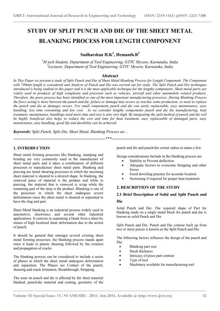 Design and Analysis of Progressive tool in Sheet metal manufacturing | PDF