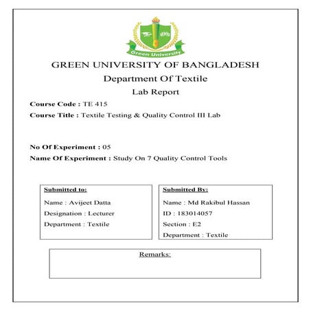 Study On 7 Quality Control Tools | Seven QC Tools | PDF