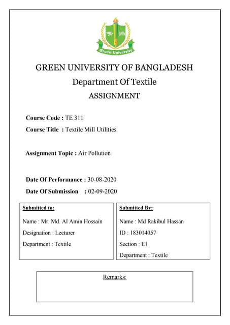 Emission & Air Pollution | Study On Emission | Study On Air Pollution | PPT