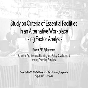 Study on Criteria of Essential Facilities In an Alternative Workplace ...