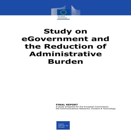 Study on e government and the reduction of administrative burden - 2014 ...