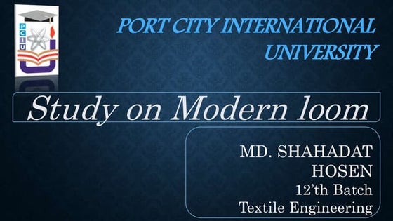 Presentation on Introduction to shuttle less loom.ppt