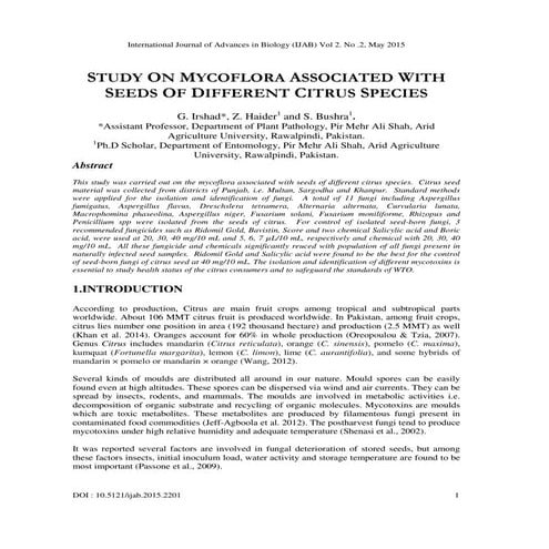 Study on mycoflora associated with | PDF