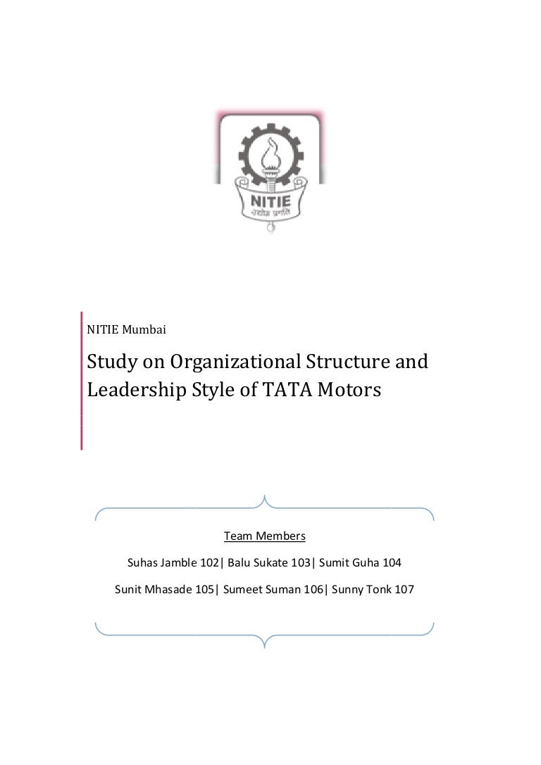 Organizational Chart Of Tata Motors