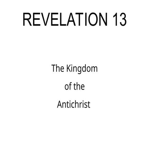 11 Study On Revelation Lesson 11 Revelation 13 Ppt