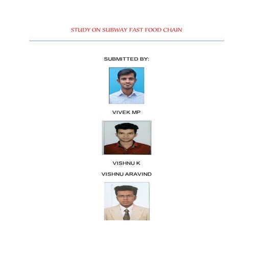 Study on subway_fast_food_chain | DOCX