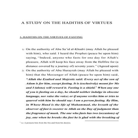 Study on the hadiths of virtues | PDF