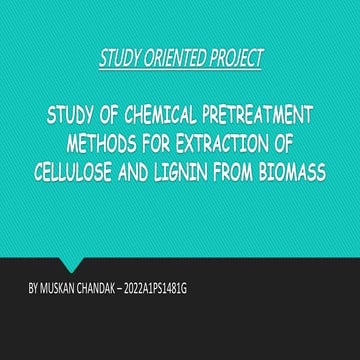 Chemical engineering- STUDY ORIENTED PROJECT | PPT