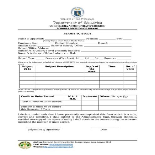 Study Permit.docx | Educational Assessment | Education