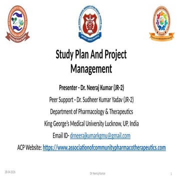 Comprehensive Guide to Study Planning and Project Management in ...