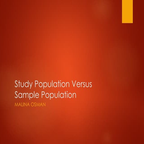 Study population and sample size calculation | PPT