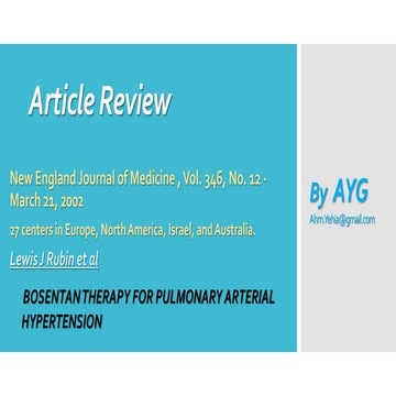 Study review (Bosentan) | PPT