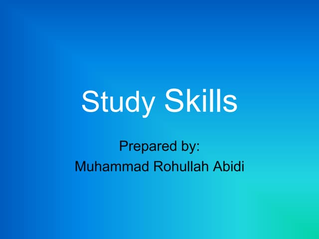 Study Skills | PDF