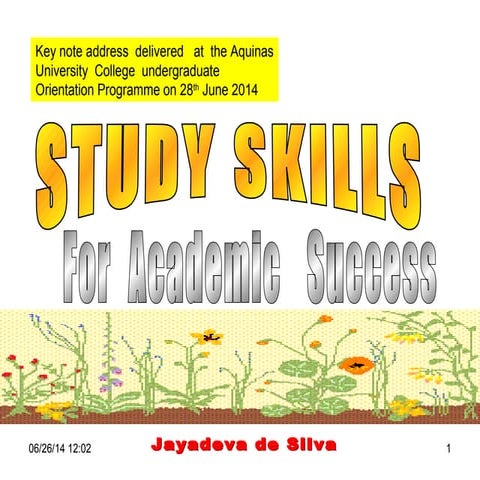 Essential study skills for academic success | PPT