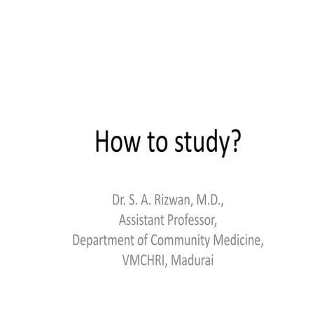 How to study MBBS? | PPTX