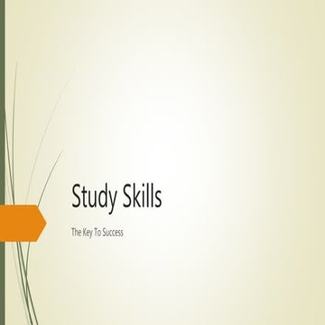 Study skills presentation 2017 18 | PPTX