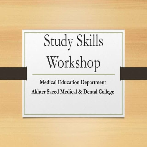 study skills workshop .ppt