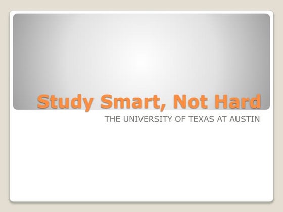 Smart Study Habit | PPT